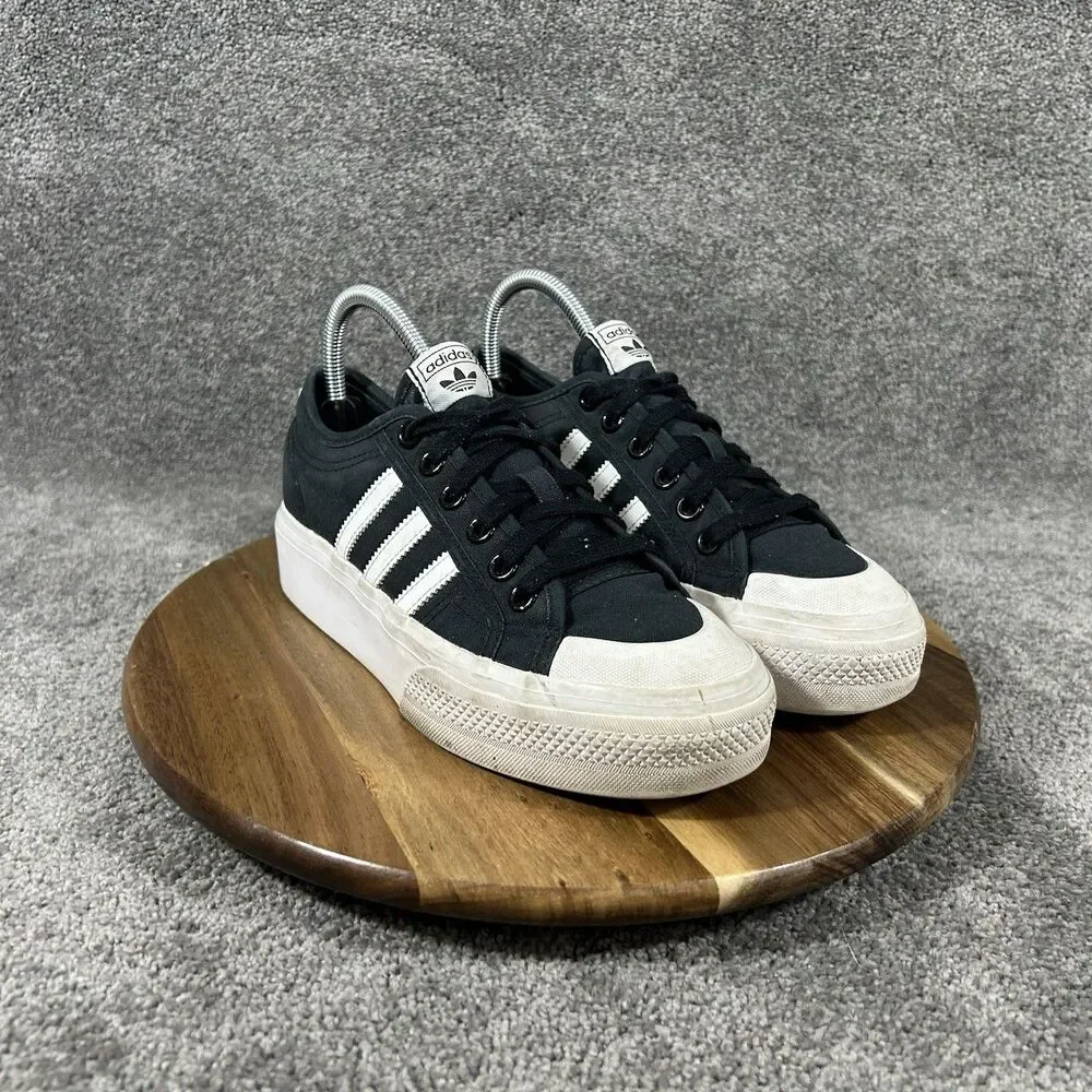 adidas | Shoes | Adidas Originals Nizza Womens Size 75 Black White ...